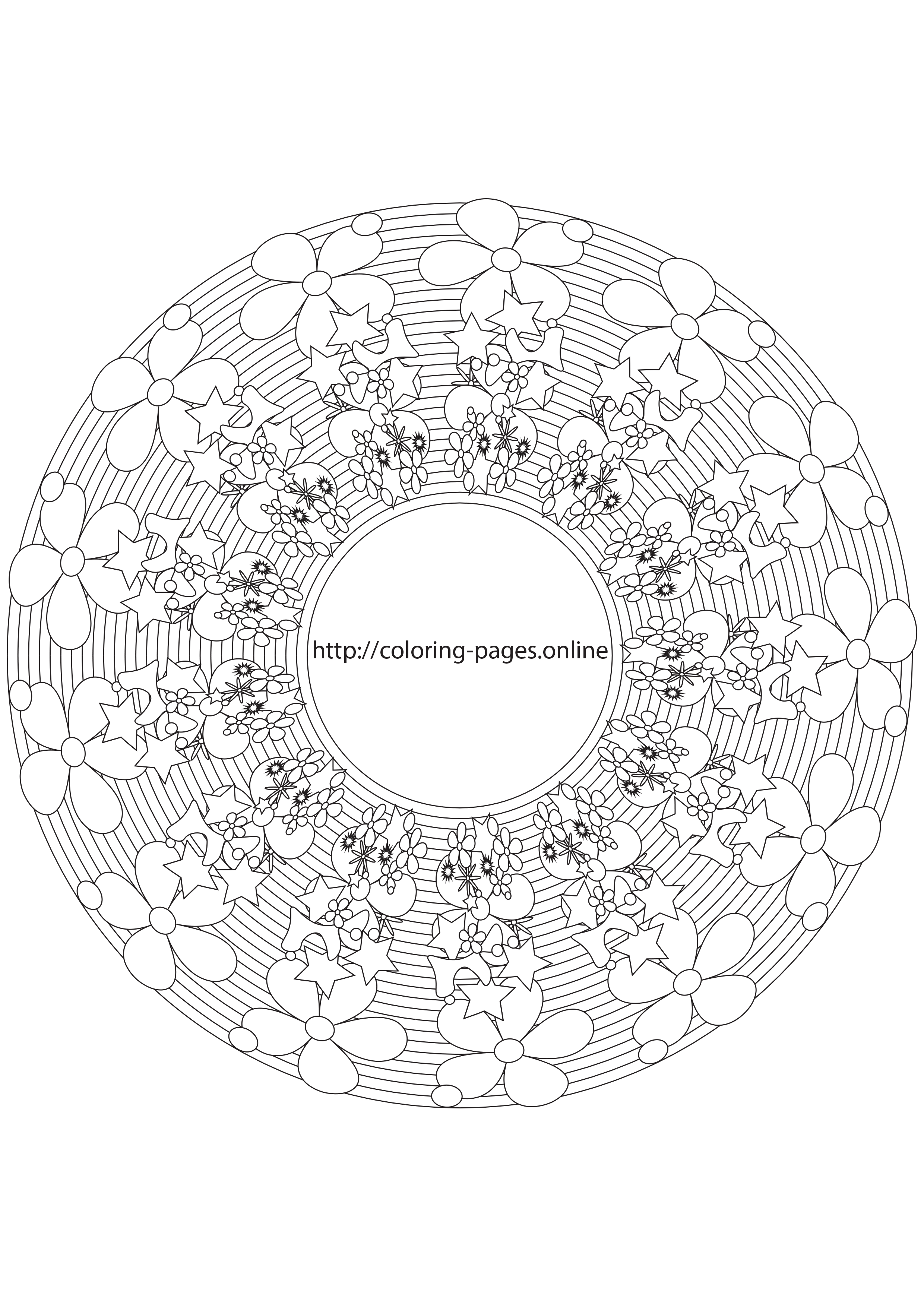 Flower mandala Coloring pages