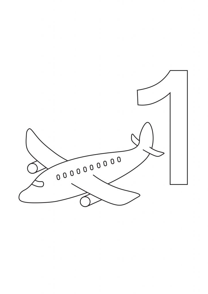 Coloring pages numbers - simple coloring pages for kids.